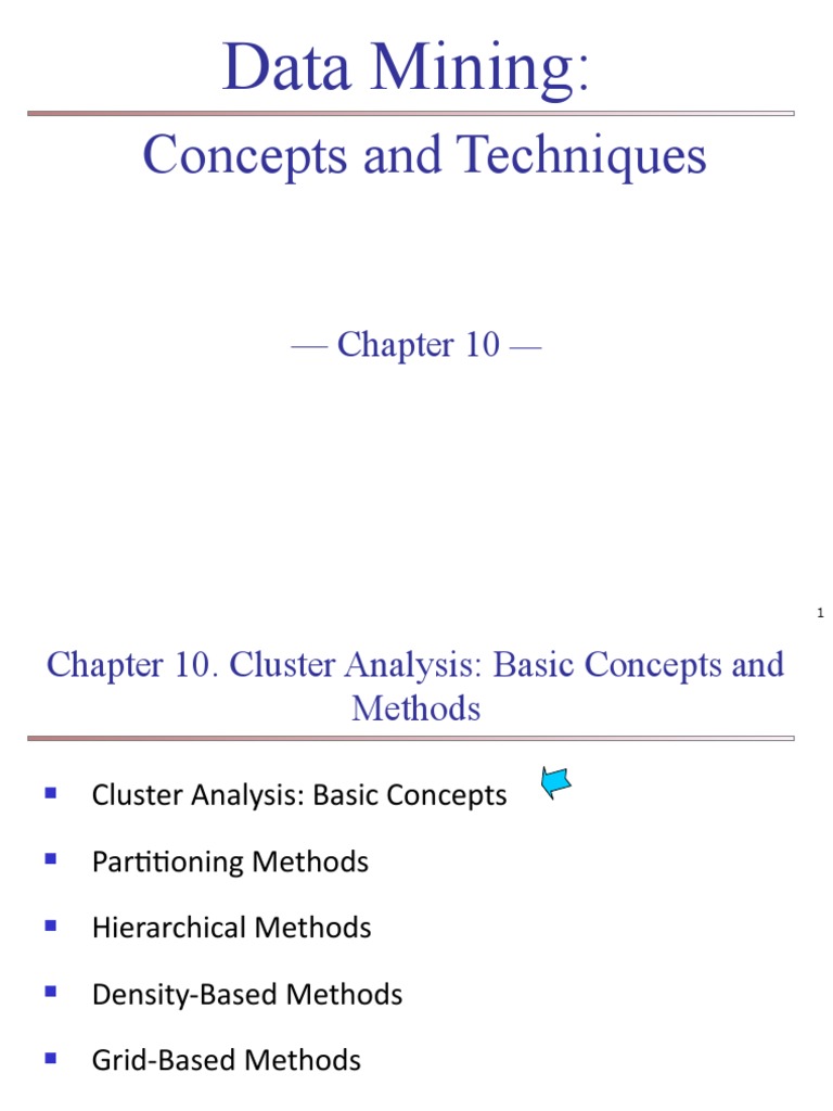 Concepts and Techniques: Data Mining | PDF | Cluster Analysis | Data Mining