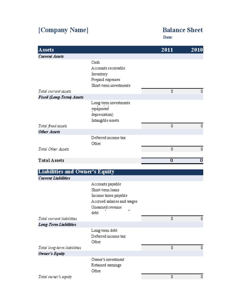 Balance Sheet Templates Examples 01 | PDF | Current Liability | Equity ...