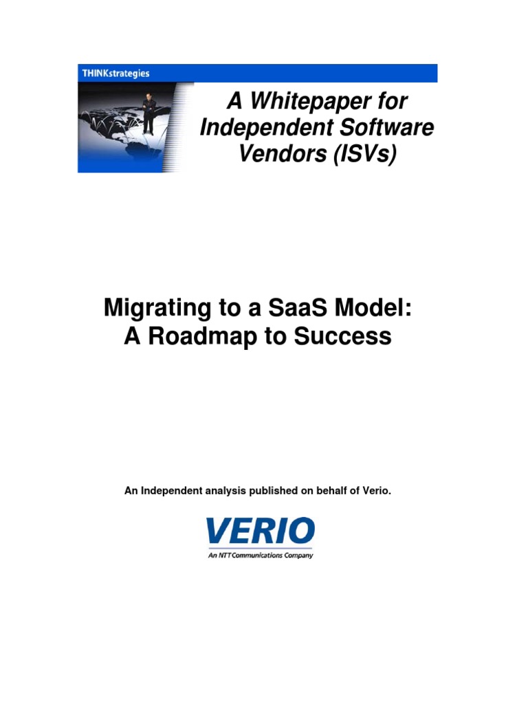 THINKstrategies WP - ISVs Migrating To A SaaS Model - A Roadmap To ...