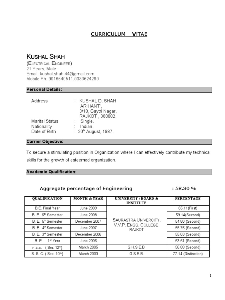 Kushal Shah | PDF | Engineering | Electrical Engineering