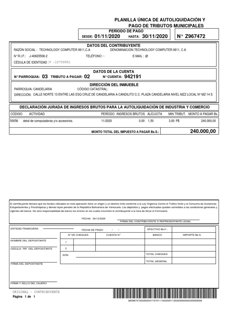 Planillas de Sumat | PDF | Contribuyente | Bancos
