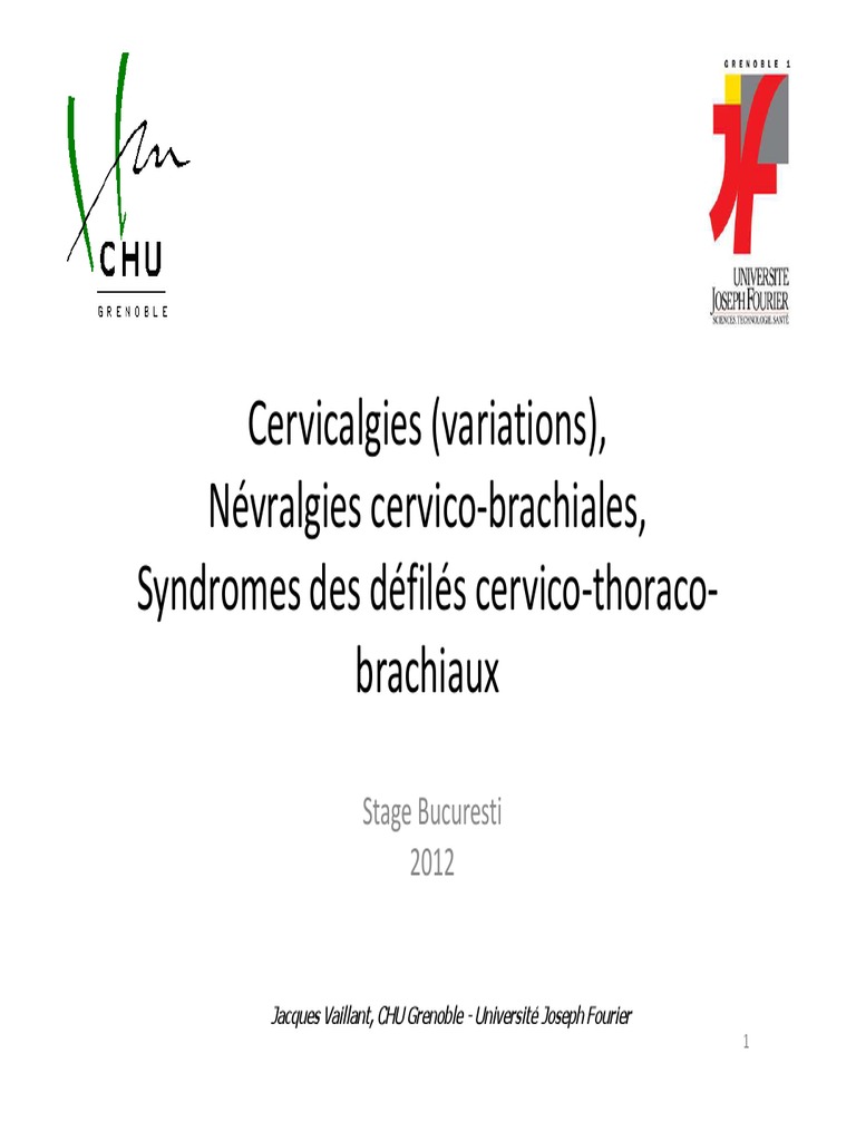 Cervicalgies Partie A PDF | PDF | Maladies et troubles | Médecine clinique