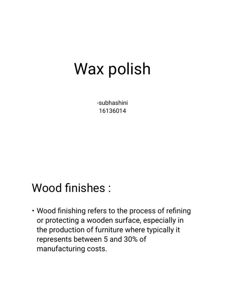 MC Wax Polish | PDF | Materials | Chemicals