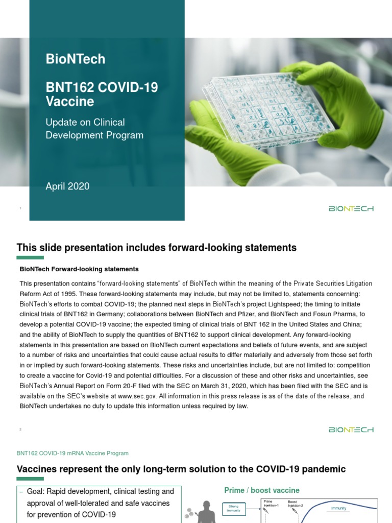 BioNTech's BNT162 COVID-19 Vaccine Update | PDF | Vaccines | Immune System