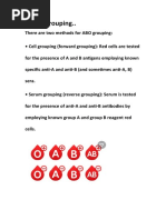 ABO and RH (D) Blood Typing - Slide Method | PDF | Blood Type | Body Fluids