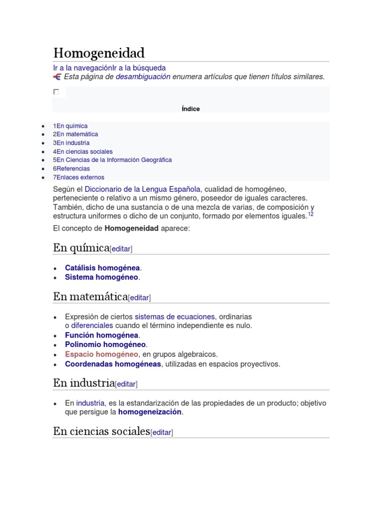 Homogeneidad | PDF