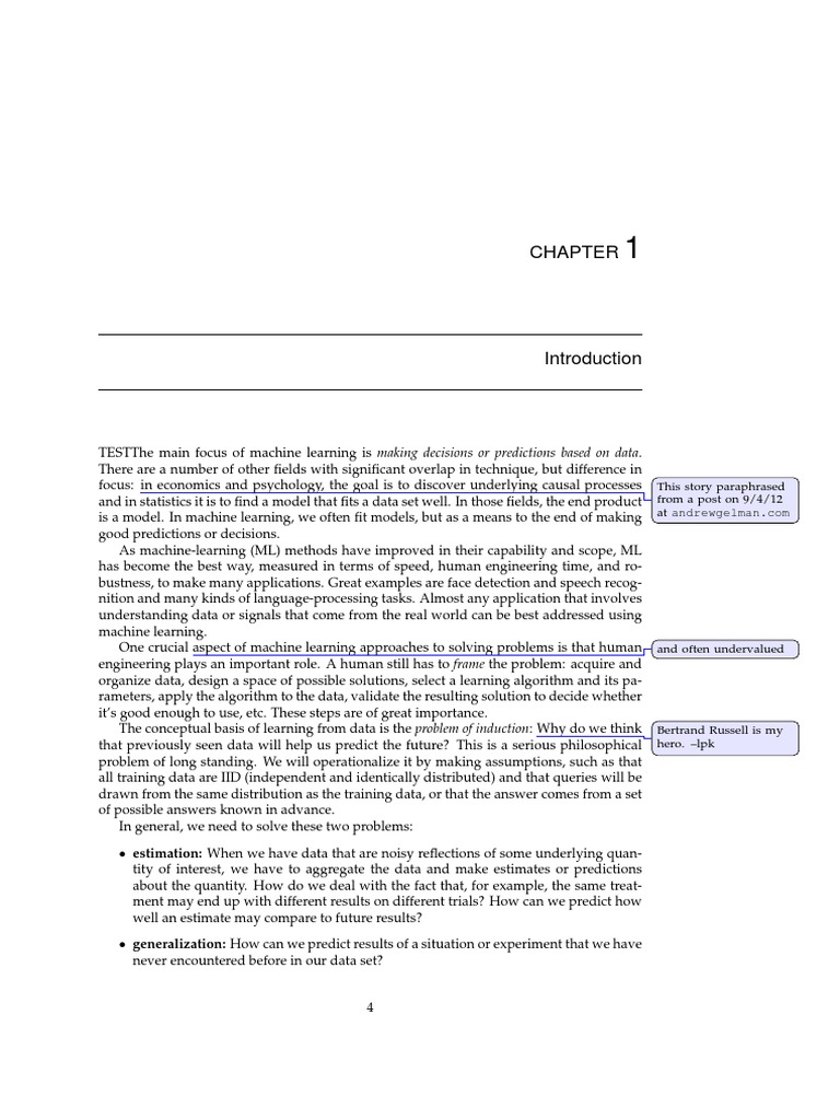 MIT - Machine Learning Notes From Chapter 1 - 14 PDF | PDF | Machine ...