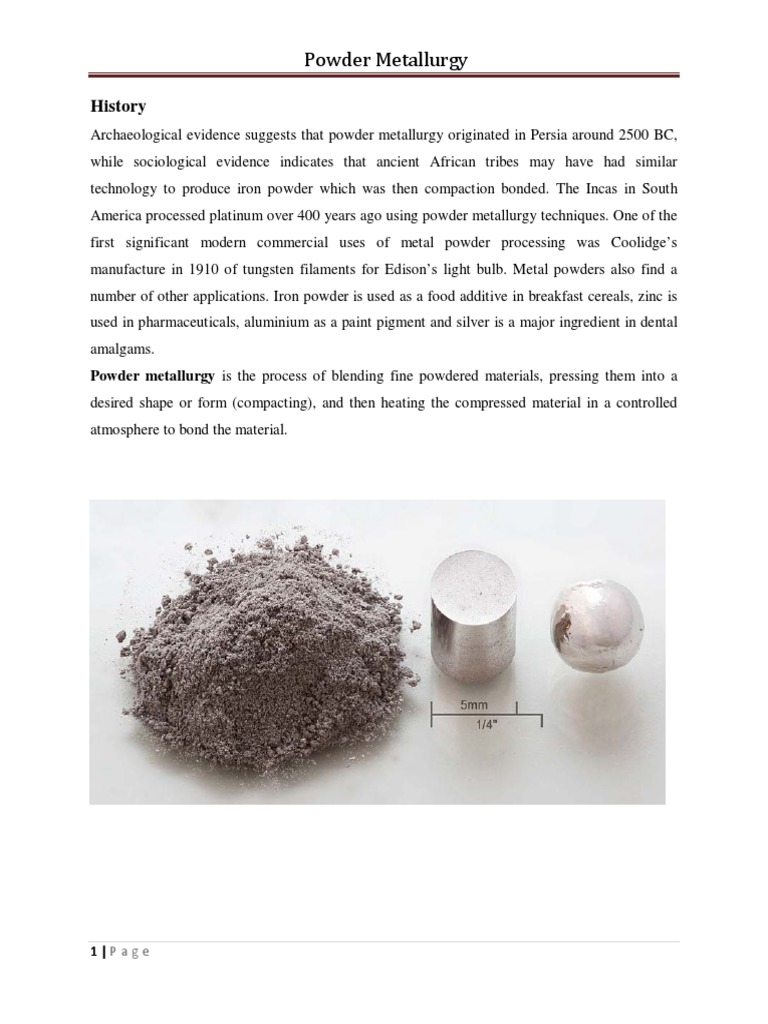 Powder Metallurgy | PDF | Sintering | Metallurgy