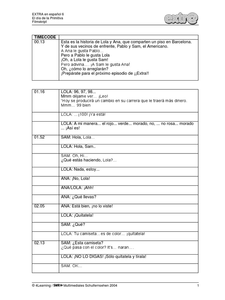 Spanish Extra Script 6 | PDF