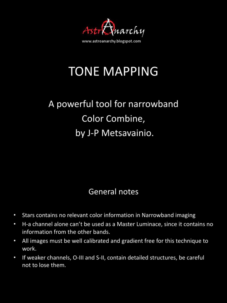 Tone Mapping: A Powerful Tool For Narrowband Color Combine, by J-P ...