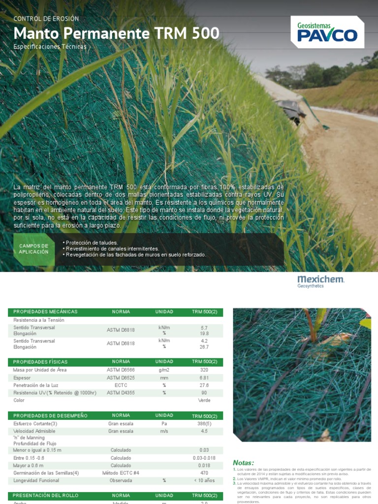 FT - CE - Manto Permanente TRM 500 PDF | PDF | Naturaleza | Science