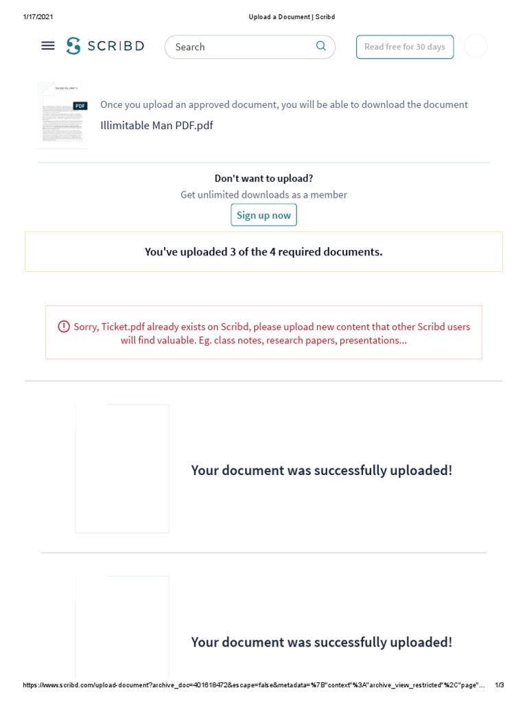 Illimitable Man PDF - PDF: You've Uploaded 3 of The 4 Required Documents | PDF | Scribd ...