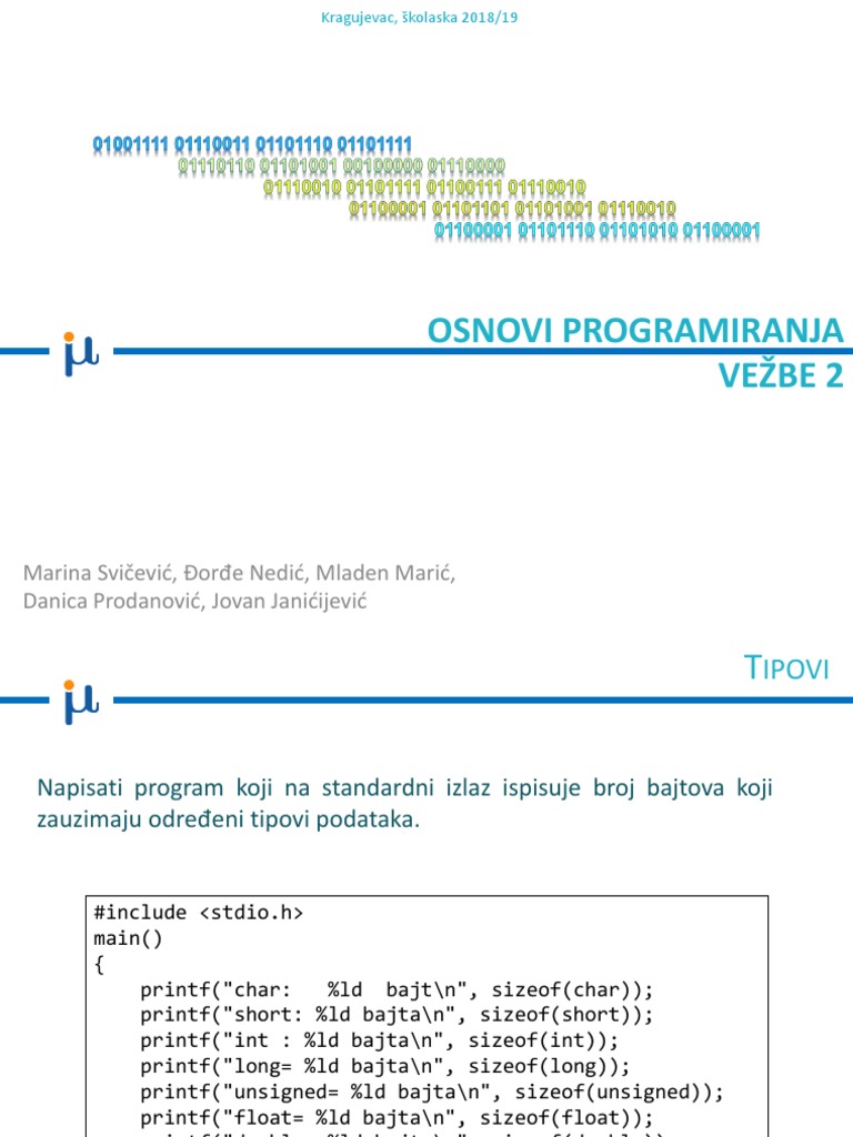 02 - Osnovi Programiranja | PDF