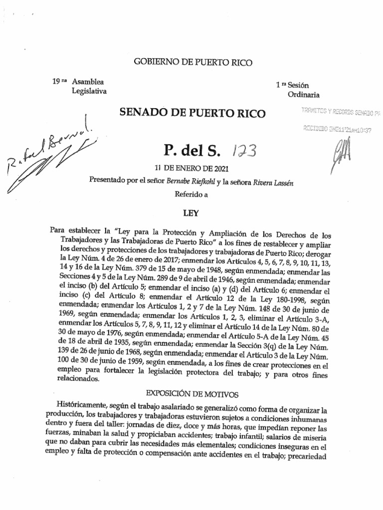 ps-123 - Ley para La Protección y Ampliación de Los Derechos de Los ...