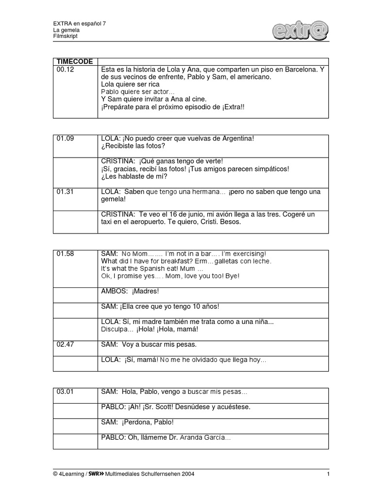 Spanish Extra Script 7 | PDF