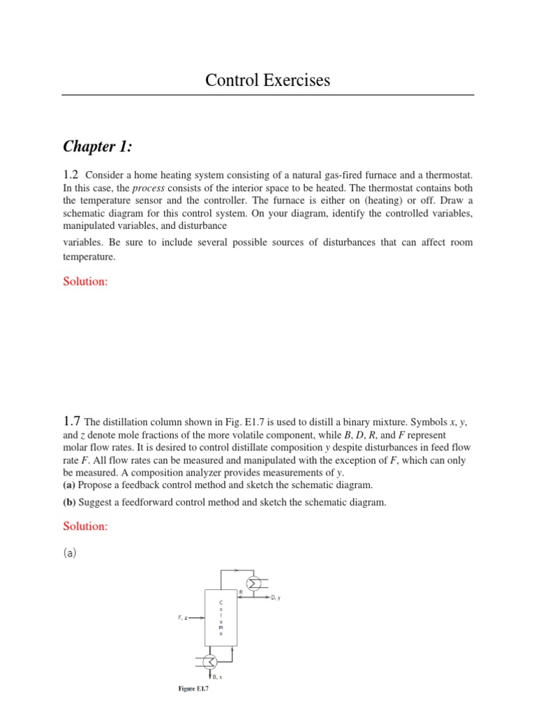 Controll Exercises PDF | PDF | Flow Measurement | Steady State