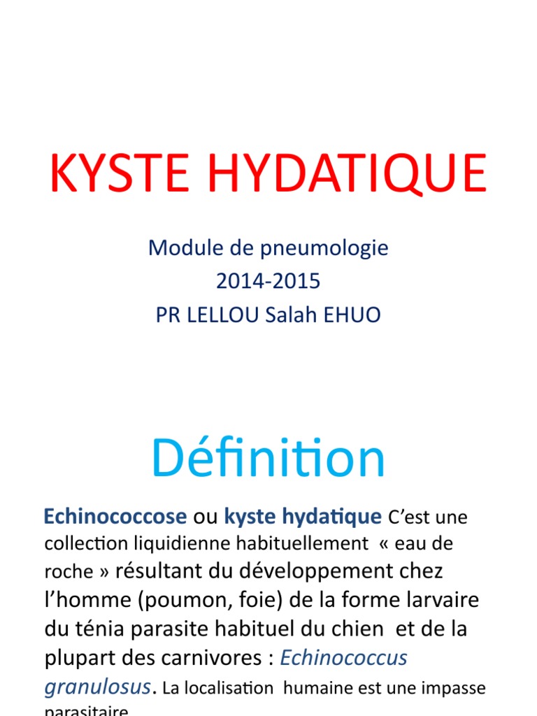 Pneumo31-Kyste Hydatique | PDF | Anatomie | Biologie