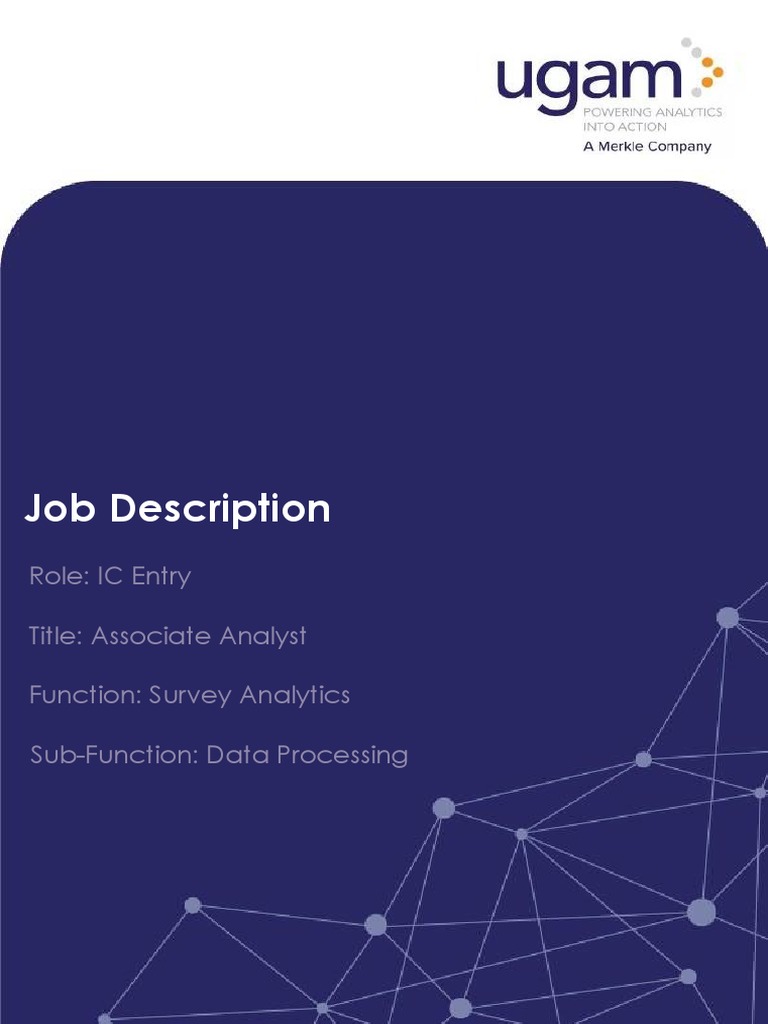 Associate Analyst Job Description | PDF | Analytics | Computer Programming