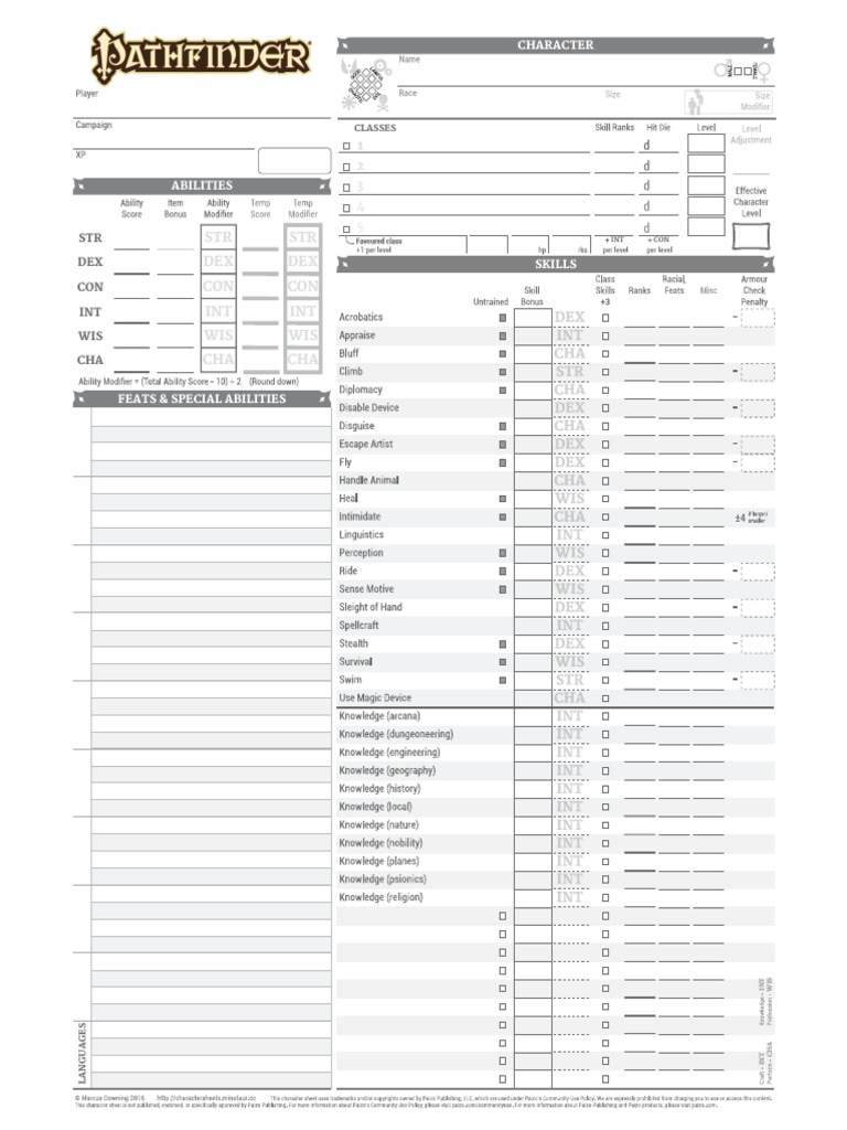 Jack Gestalt Character Sheet | Download Free PDF | Role Playing Games ...
