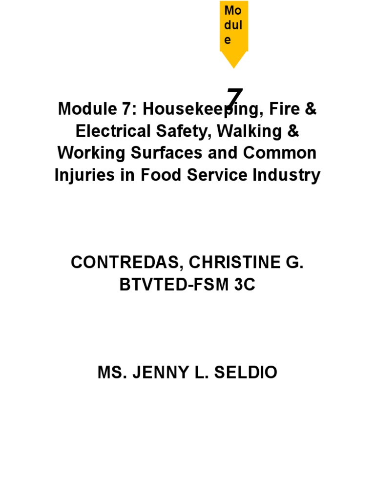 Contredas (Osh Module 7) | PDF | Fire Safety | Fires
