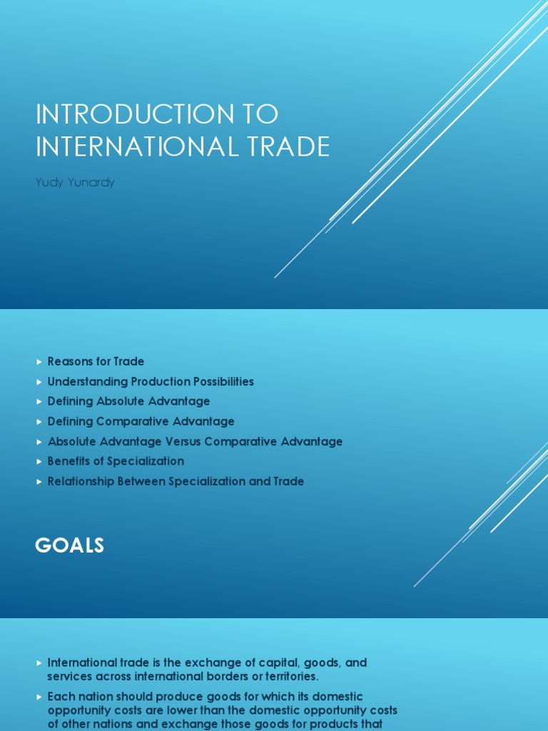 Introduction To International Trade | PDF | Comparative Advantage ...