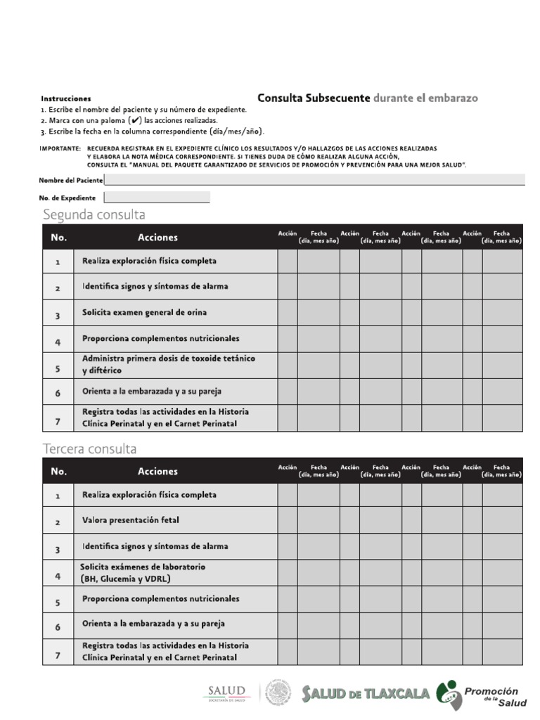 Subsecuente Durante El Embarazo | PDF