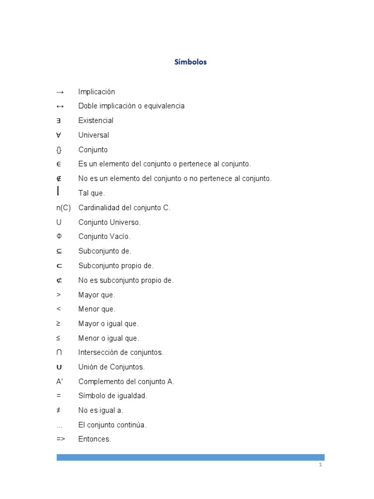 Simbolos Estructuras Discretas | PDF