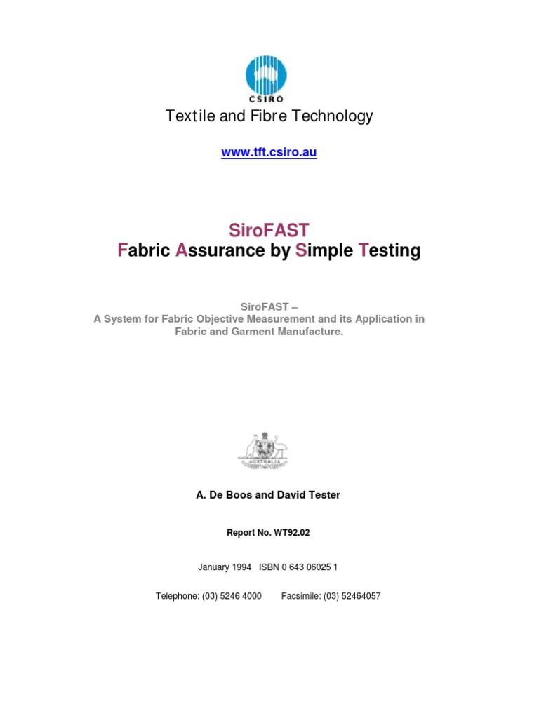 Physical Testing of Fabrics | PDF | Textiles | Bending