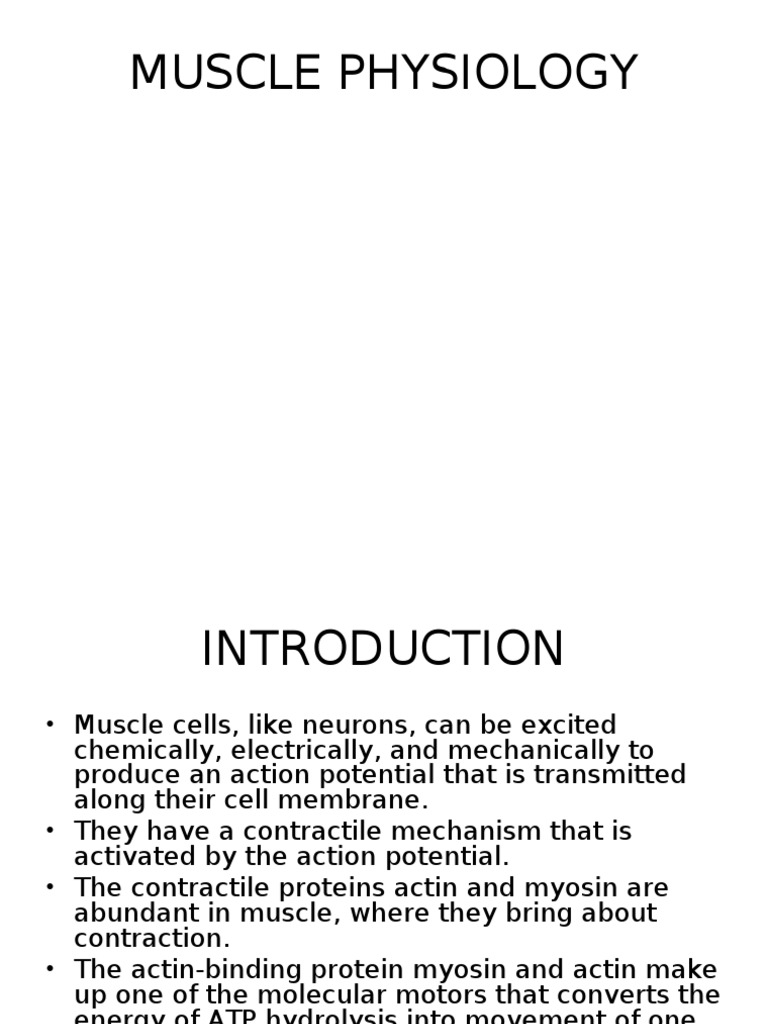 Muscle Physiology | PDF | Muscle Contraction | Myocyte