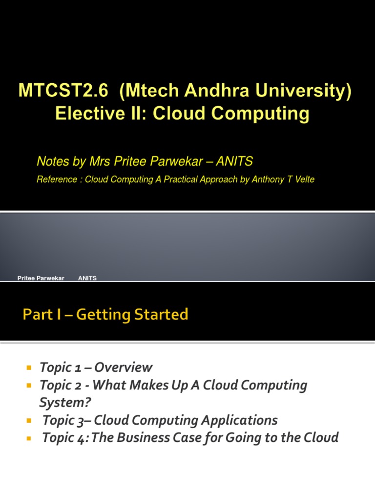 Cloud Computing Part-1 | PDF | Cloud Computing | Software As A Service