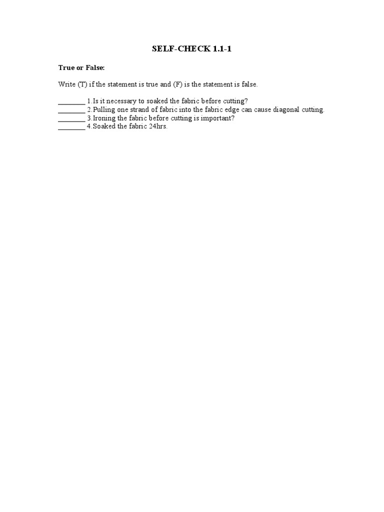 SELF-CHECK 1.1-1: True or False | PDF