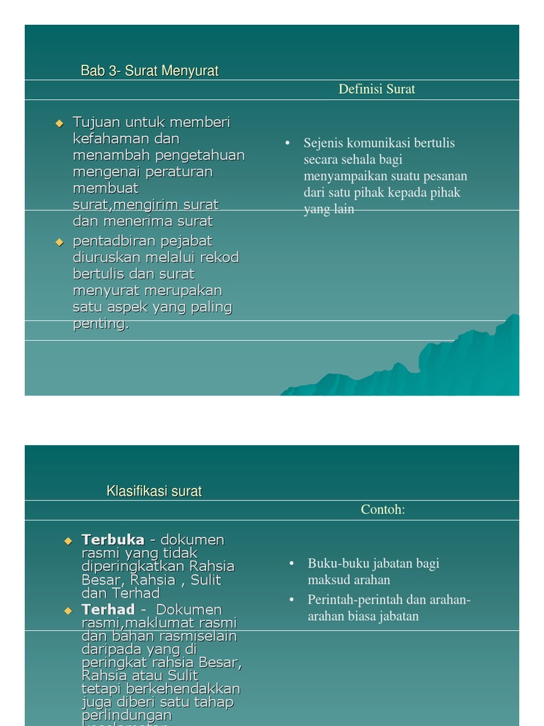 Pengurusan Surat Menyurat | PDF