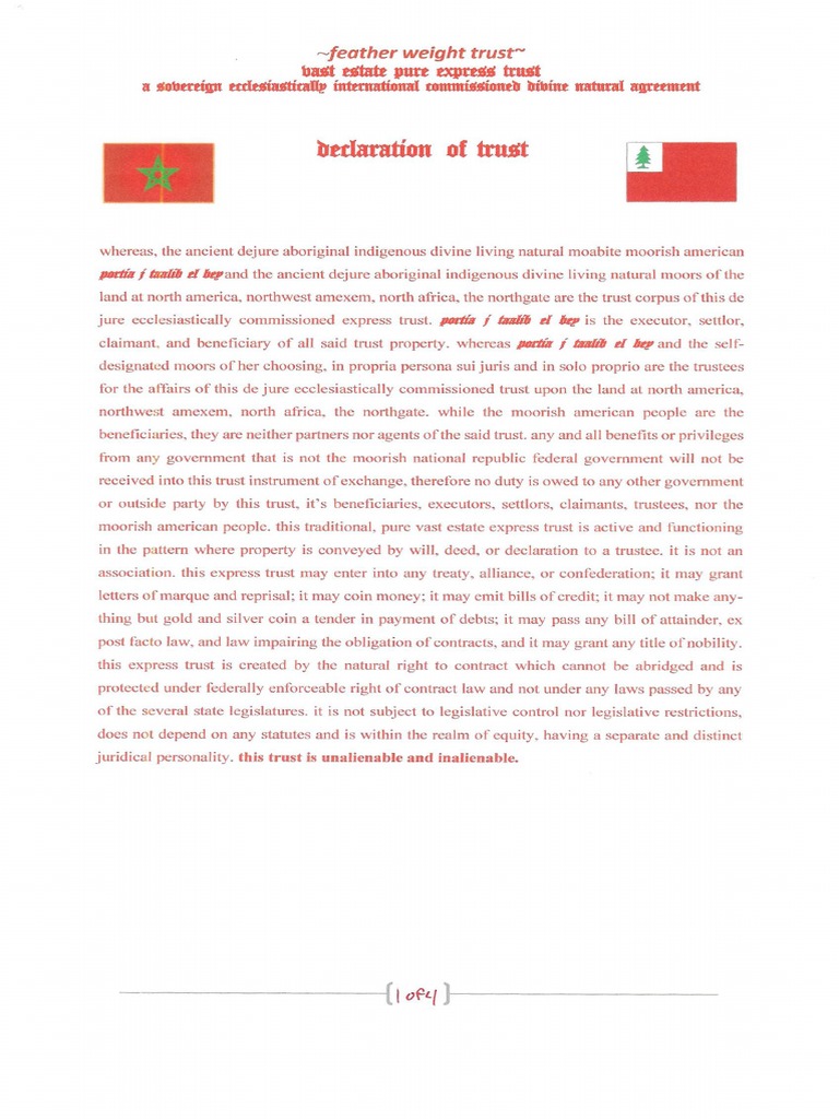 Declaration of Trust | PDF
