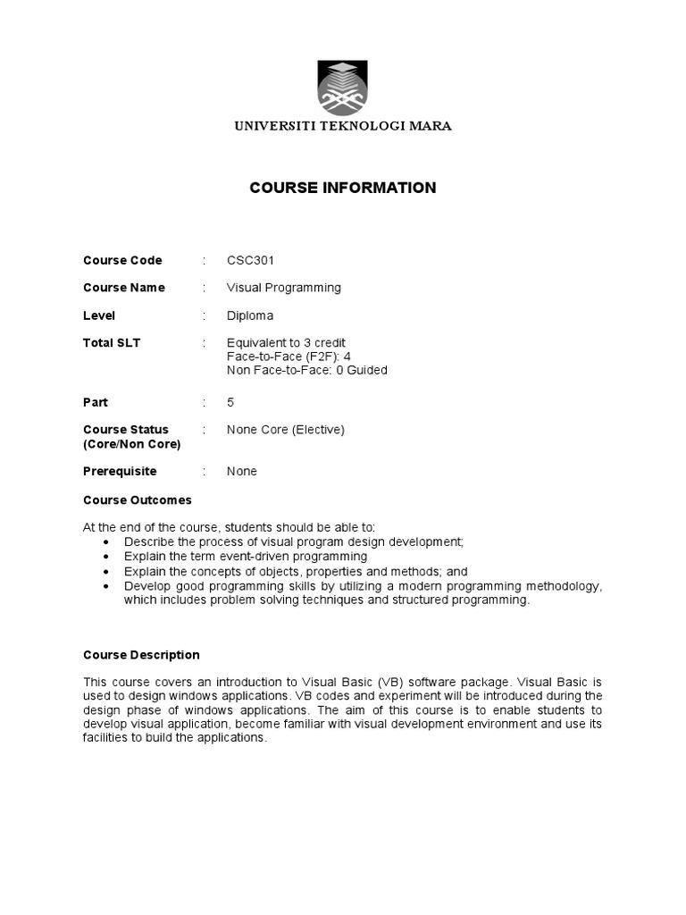 CSC301 Course Information | PDF | Array Data Structure | Subroutine