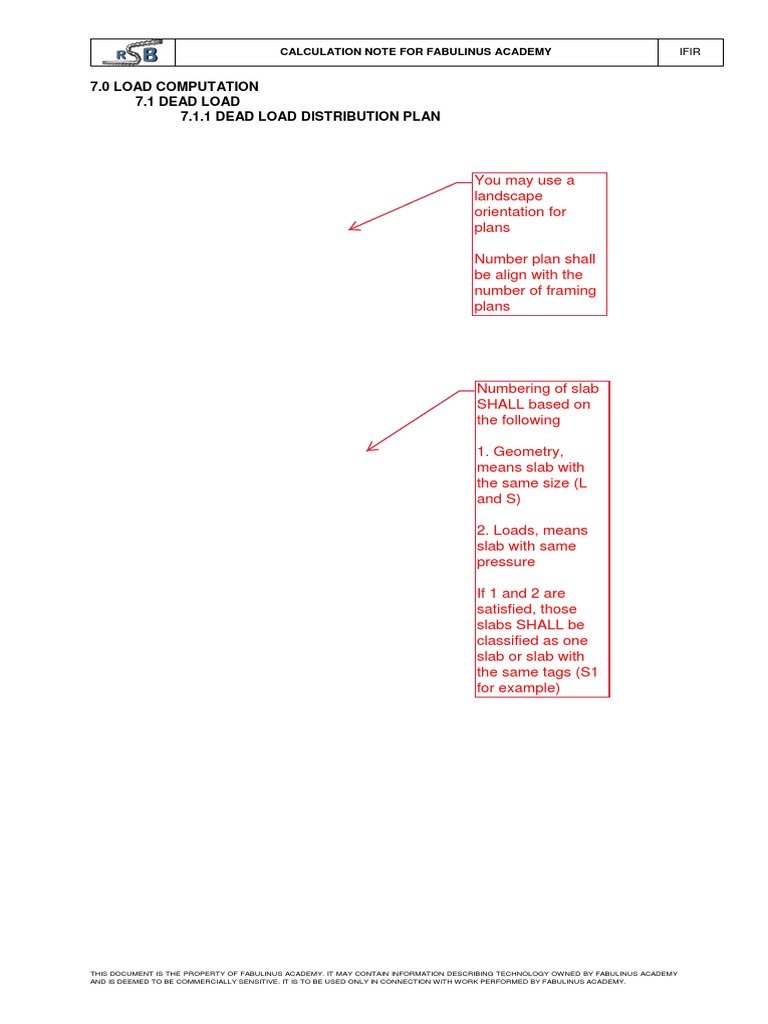 7.0 Load Computation (Sample) PDF | Download Free PDF | Building ...