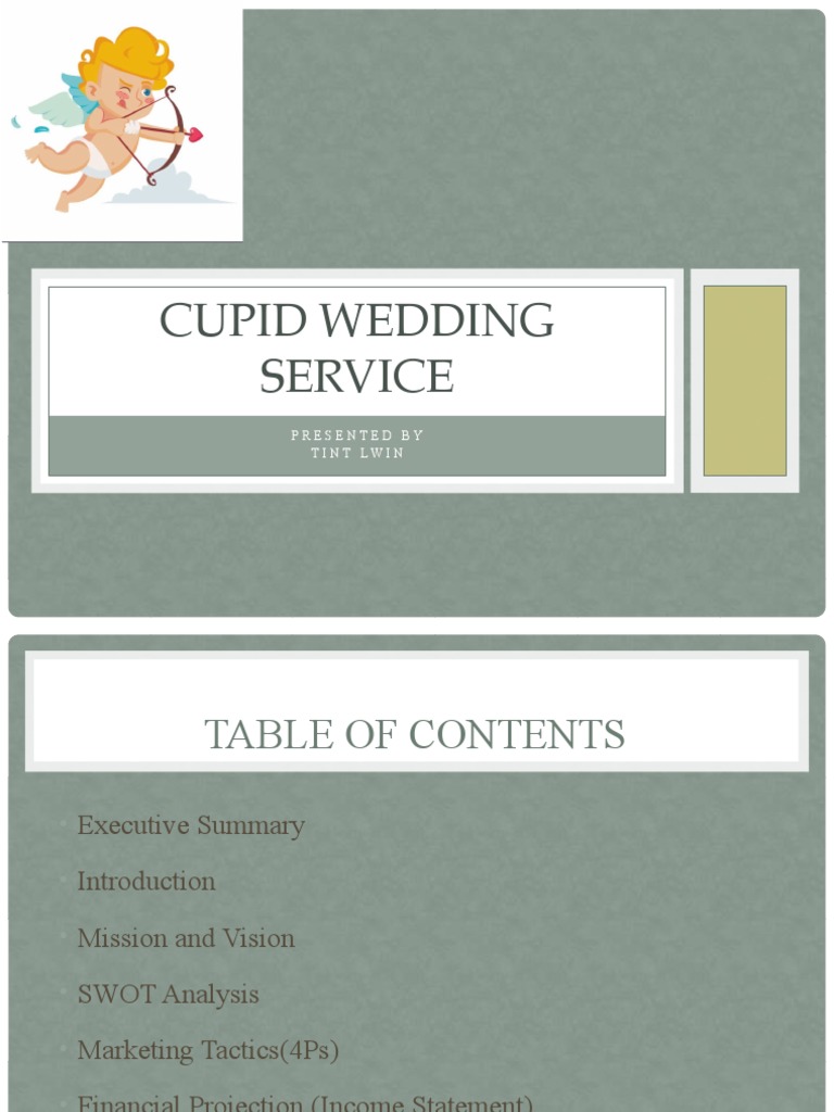 Cupid Wedding Service: Presented by Tint Lwin | PDF | Revenue ...