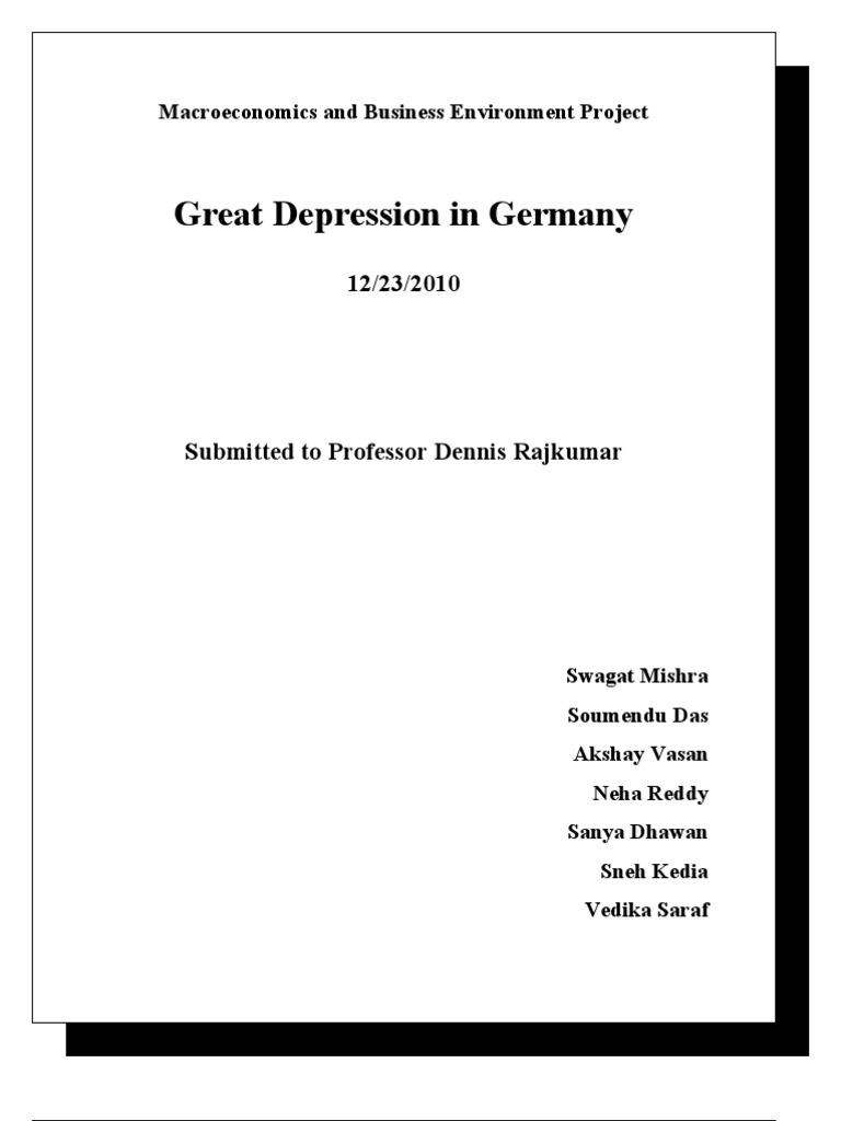The Devastating Impact of the Great Depression in Germany and the Path ...