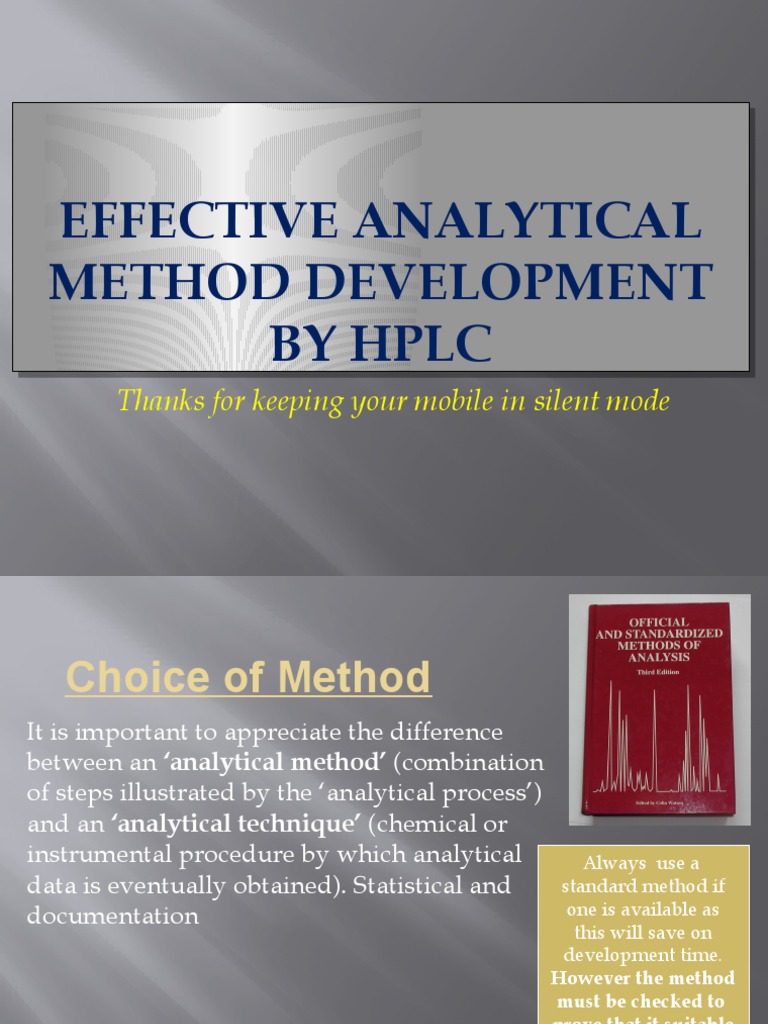 Effective Analytical Method Development by HPLC | PDF | High Performance Liquid Chromatography ...