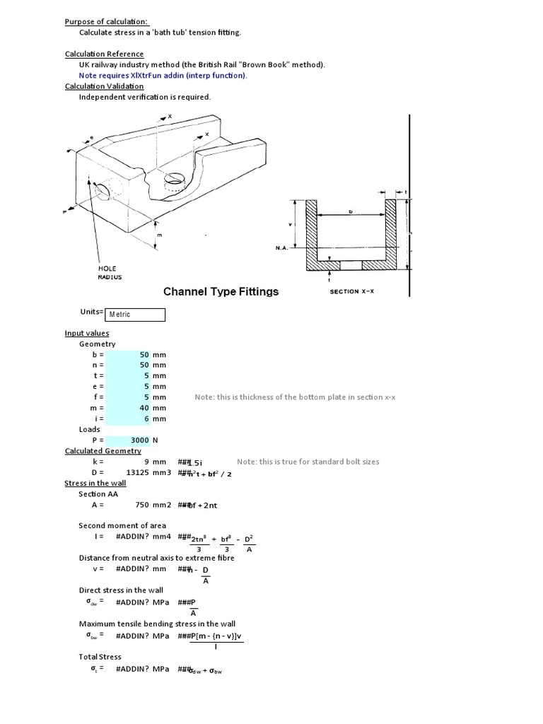Calculation of Stress in a Bath Tub Tension Fitting | PDF | Stress ...