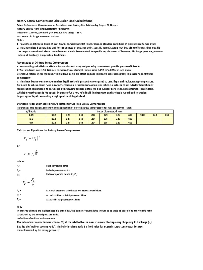 Rotary Screw Compressor Efficiency Insights | PDF | Gases | Mechanical ...