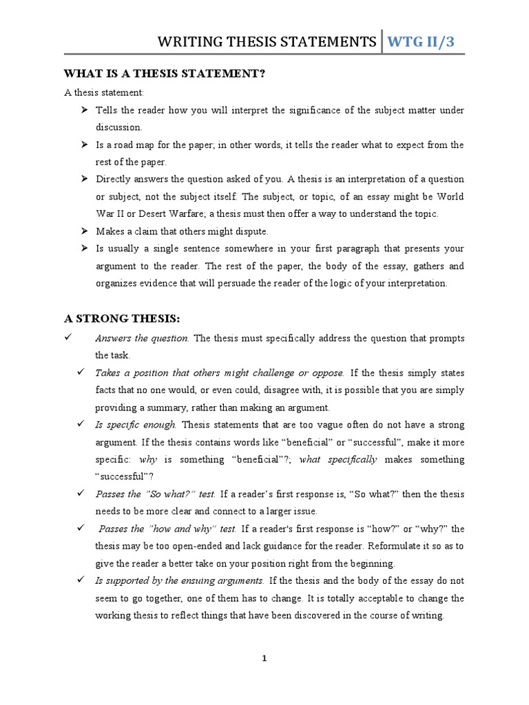 Practice Writing Thesis Statements | PDF | Online Advertising | Essays