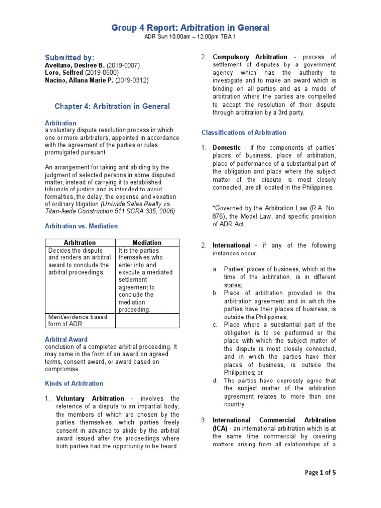 Arbitration Overview and Types | PDF | Alternative Dispute Resolution ...