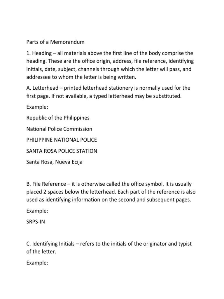 Memo Parts | PDF | Paragraph | Written Communication