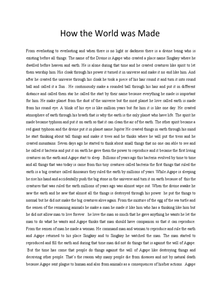 How The World Was Made | PDF | Earth | Planets