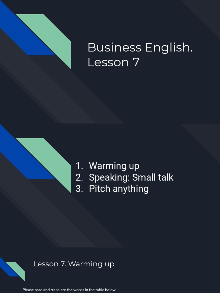 Business English. Lesson 7 PDF | PDF | Persuasion | Cognition