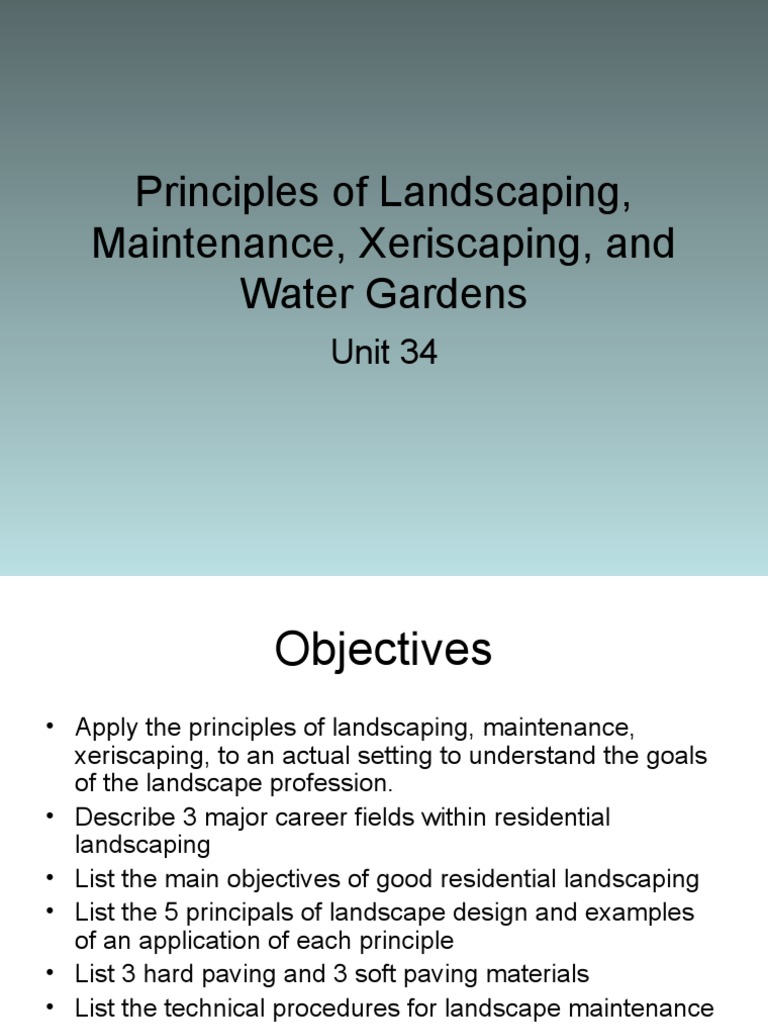 Landscaping 2 Principle of Landscaping | PDF | Botany | Natural ...