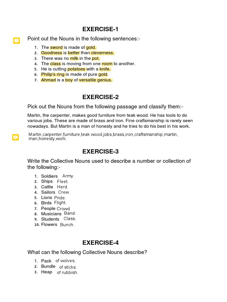 Noun Work PDF | PDF