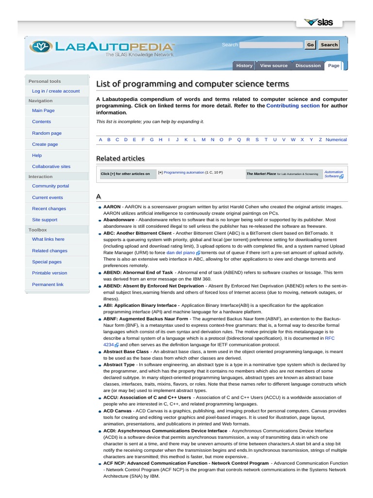 Programming and CS Terms by Jamshed | PDF | Software Release Life Cycle ...