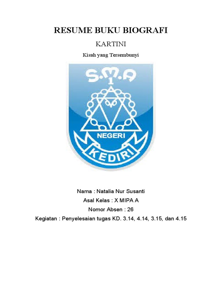 RESUME BUKU BIOGRAFI (RA Kartini) | PDF