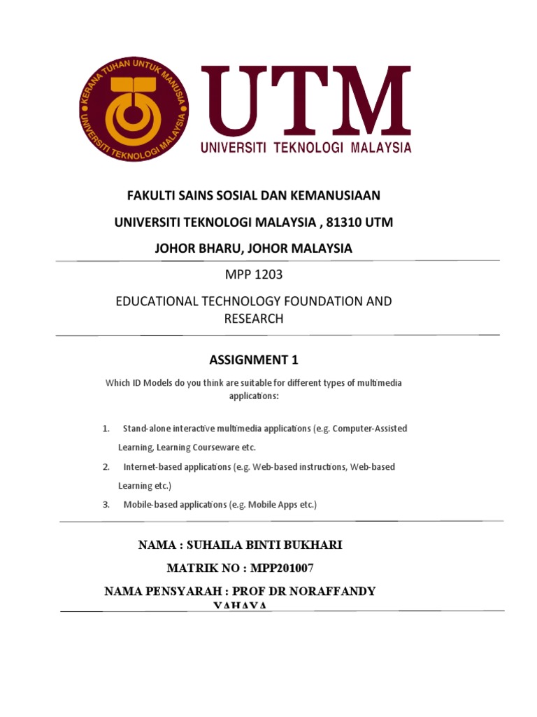Assignment 1-Model Id | PDF